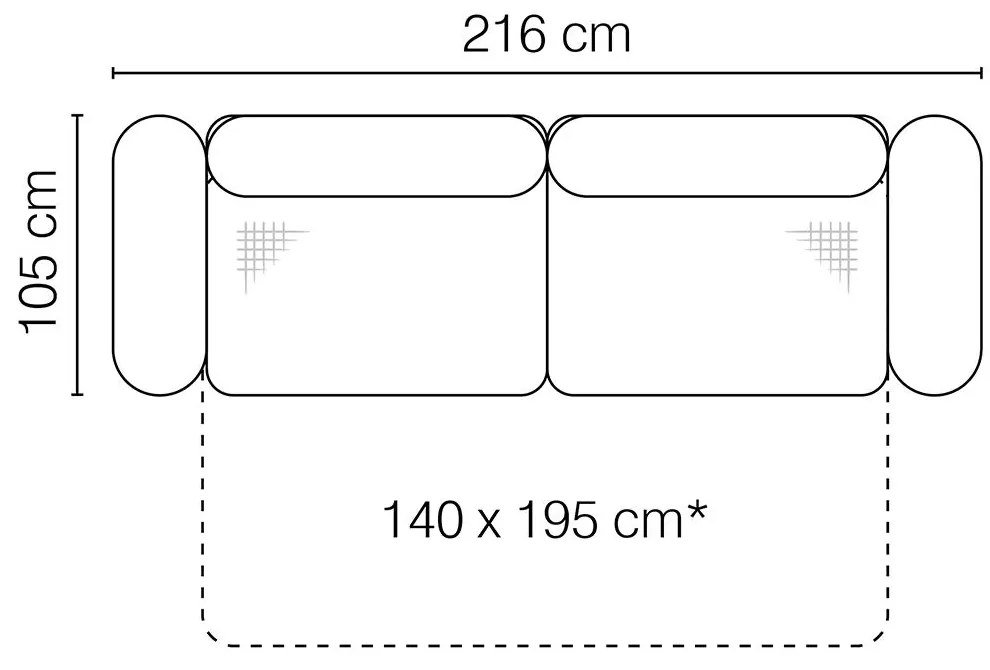 Pohovka ROSSO sofa 3F | 216 cm | ROZKLÁDACÍ | VÝBĚR TKANIN