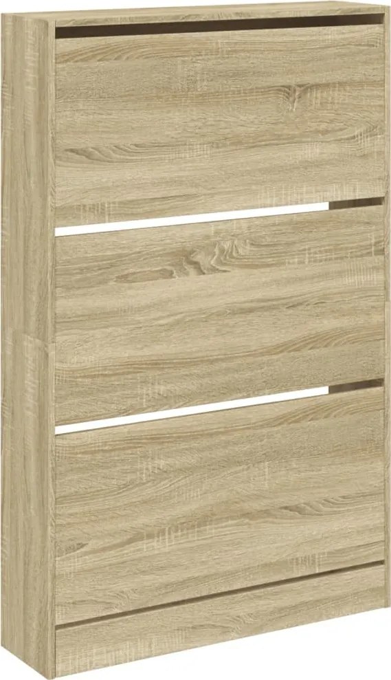 vidaXL Botník 80 x 21 x 125,5 cm kompozitní dřevo [839926] Barva: Betonová šedá