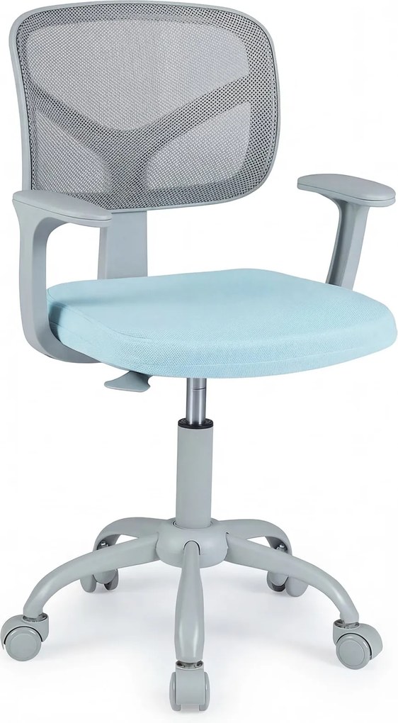 Costway Ergonomická dětská psací židle s nastavitelnou výškou a – modrý