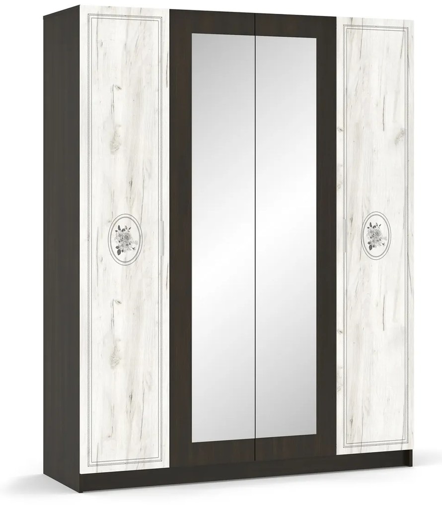 Šatní skříň 4D ATHOS wenge/dub kraft