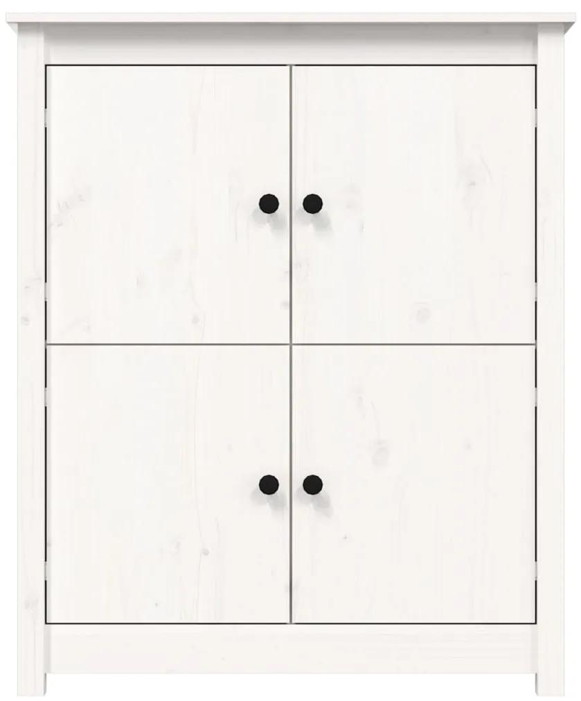 Příborník bílý 83 x 41,5 x 100 cm masivní borové dřevo,  821508