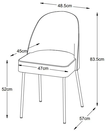 Designová jídelní židle Kaiholo šedá