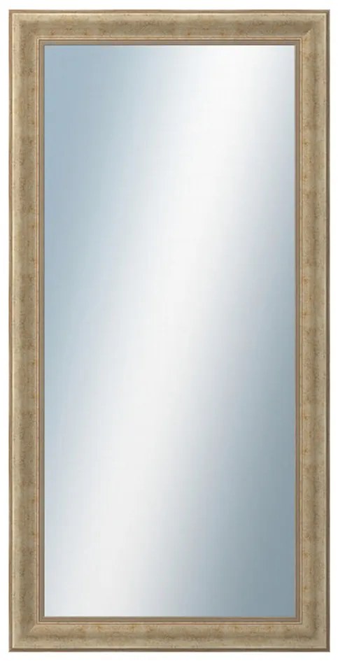 DANTIK - Zarámované zrcadlo - rozměr s rámem cca 50x100 cm z lišty KŘÍDLO malé zlaté patina (2774)