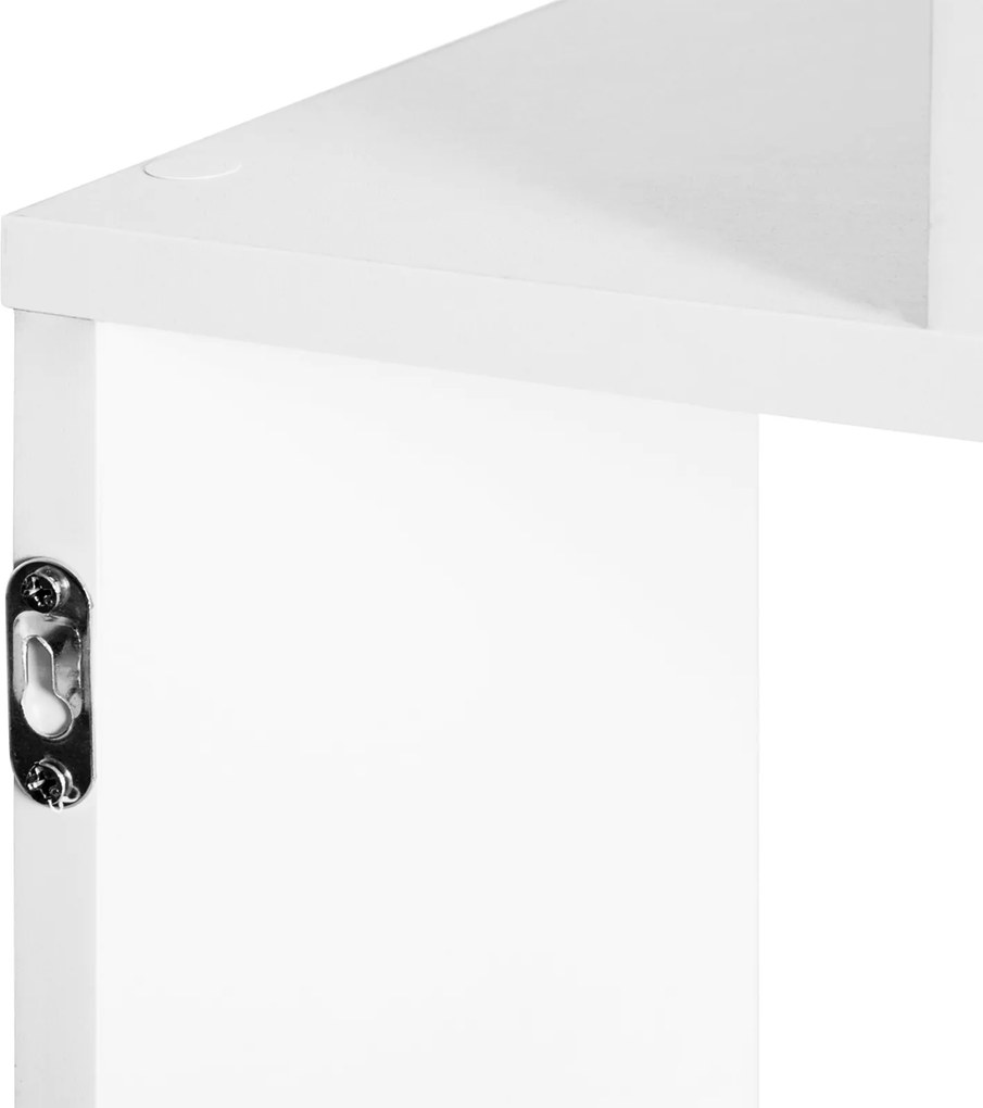 HOMCOM Moderní Knihařská Skříň s 6 Policemi pro Jídelnu, Obývací Pokoj a Kancelář 80x23x192 cm Bílá
