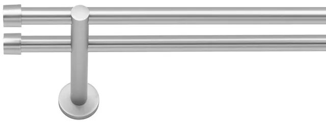 Dekodum Garnýž dvouřadá LOFT 19/19 mm matný chróm 260 cm