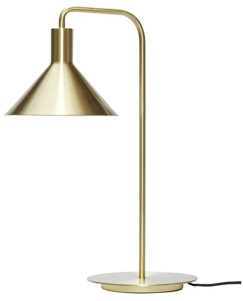 Hübsch Kovová stolní lampa Brass, zlatá barva, kov