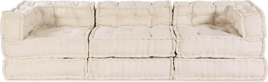 Modulová pohovka Textil Krémová 210 x 70 x 56 cm 3315062