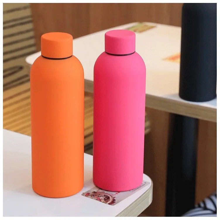 Flamenco Mystique Láhev na vodu 500ML nerezová ocel termoláhev fuchsiová vrstva SOFT TOUCH BD46F