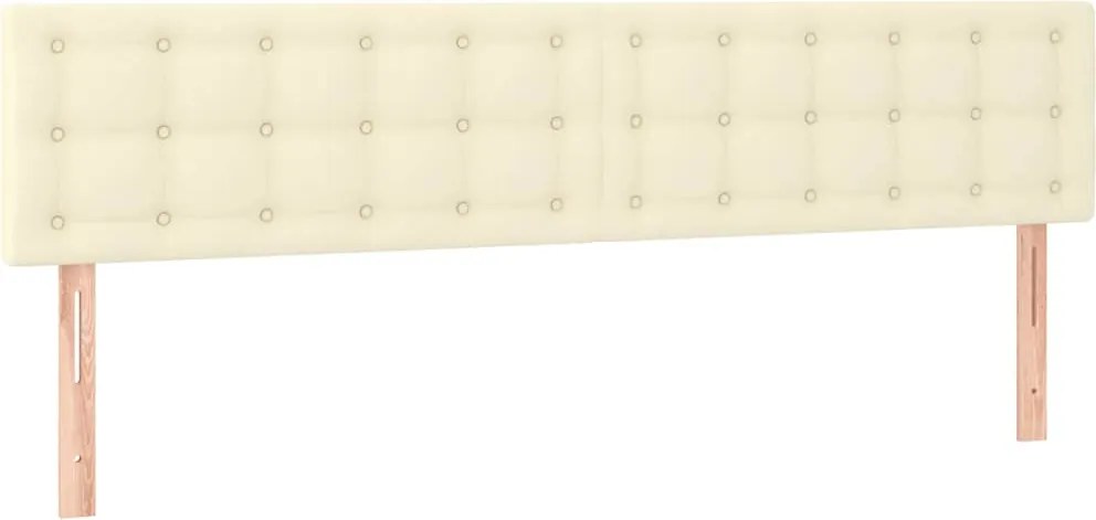 Box spring postel s matrací a LED krémová 160x200 cm umělá kůže 3134233
