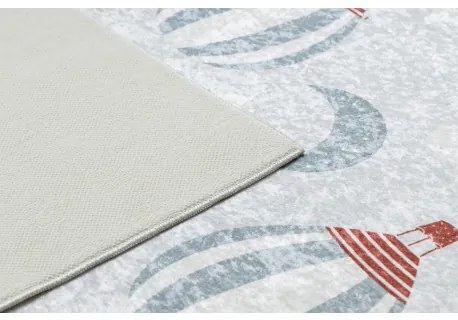 Dywany Luszczow Dětský kusový koberec BAMBINO 1349 pratelný Balónky, mraky, protiskluz, šedá Rozměr koberce: 80 x 150 cm