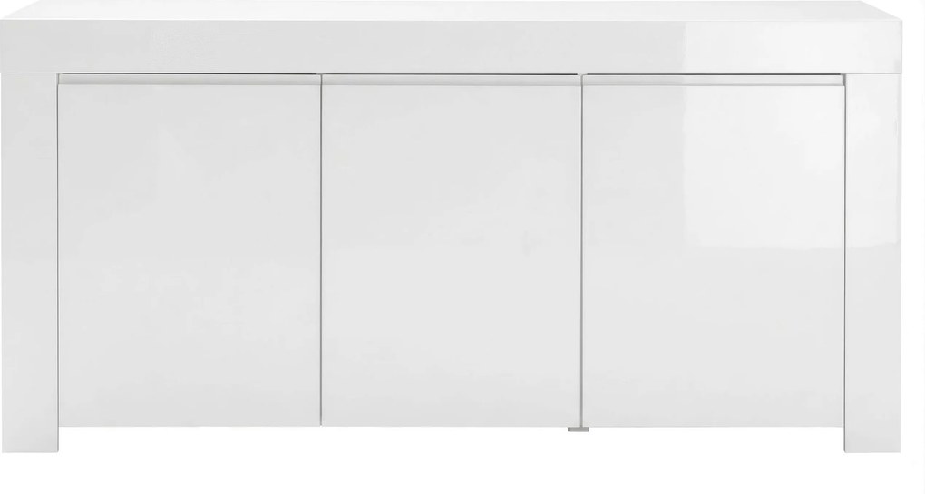 XXXLutz ŠIROKÁ KOMODA, vysoce lesklá bílá, 160/84/50 cm MID.YOU - Online Only komody - 001844006201