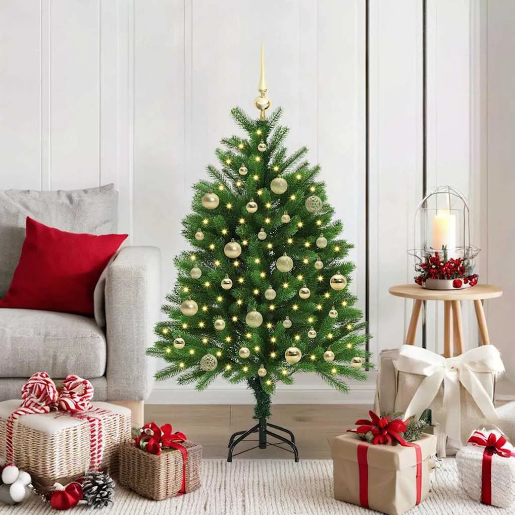Vánoční stromeček s 150 LED diodami s stojanem Zelená 120 cm PE 3396313