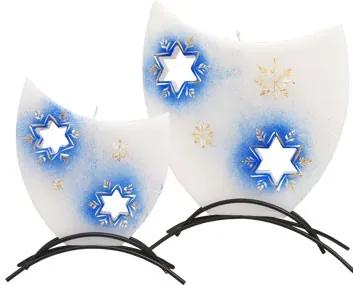 Svíčka větší vánoční hvězda - modrá