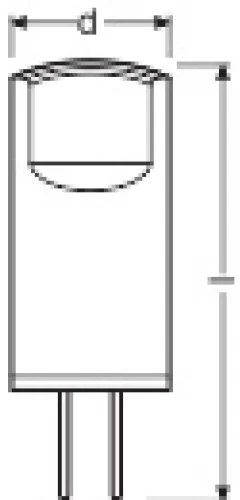 LED žárovka G4 LEDVANCE 0,9W (10W) teplá bílá (2700K)