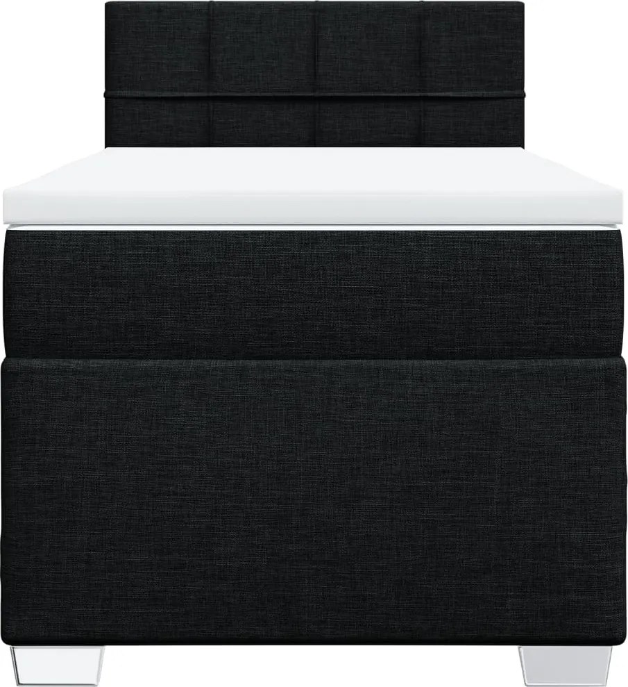 Box spring postel s matrací černá 80 x 200 cm textil 3285717