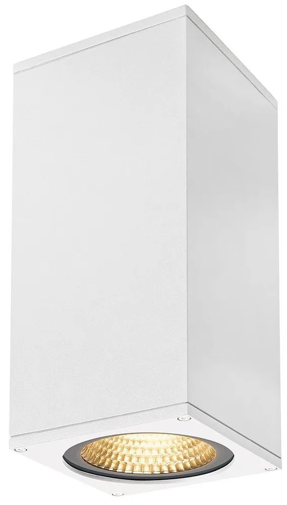 BIG WHITE BIG THEO WALL, venkovní nástěnné svítidlo, dvě žárovky, LED, 3000K, Flood up/down, bílé, Š/V/H 13/27,5/13,5 cm 234501
