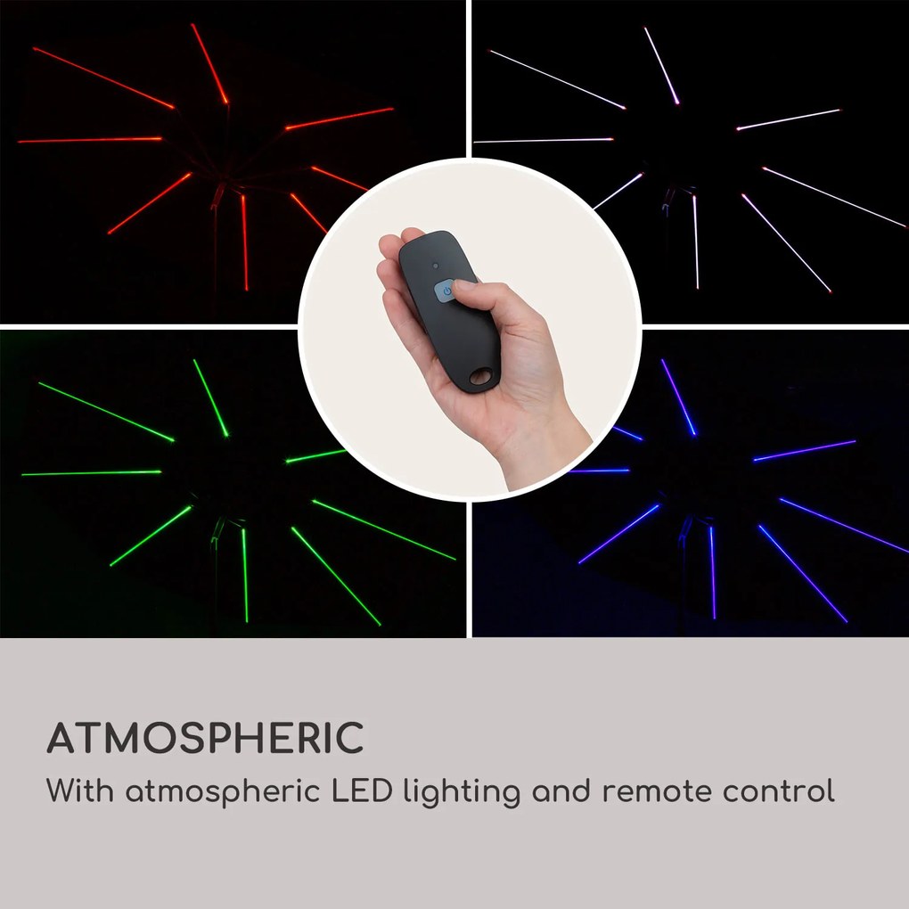 Blumfeldt Calais, slunečník, LED, hliníkový rám, polyesterový potah, UV ochrana 50