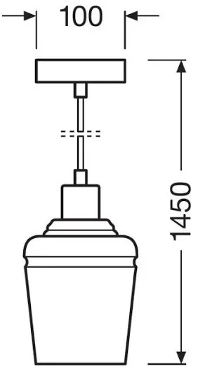Ledvance - Lustr na lanku JAR 1xE27/40W/230V oranžová