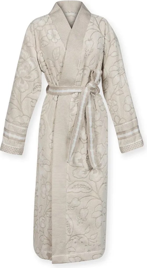 Pip Studio župan Jasmin Jacquard - pískový (Luxus a pohodlí ve stylovém županu s rafinovaným žakárovým květinovým vzorem)