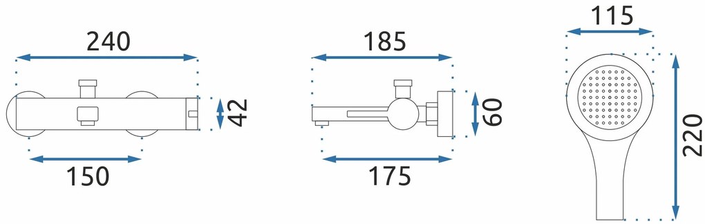 Rea Polo, vanová baterie s bodovou sprchovou sadou, černá-zlatá, REA-B9979