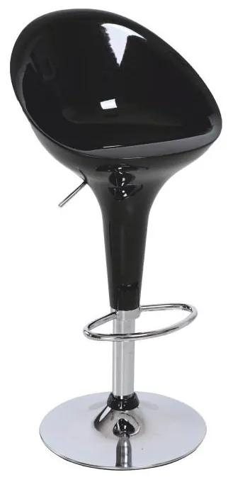 Barová židle ALBA NOVA  | plast černá, chrom