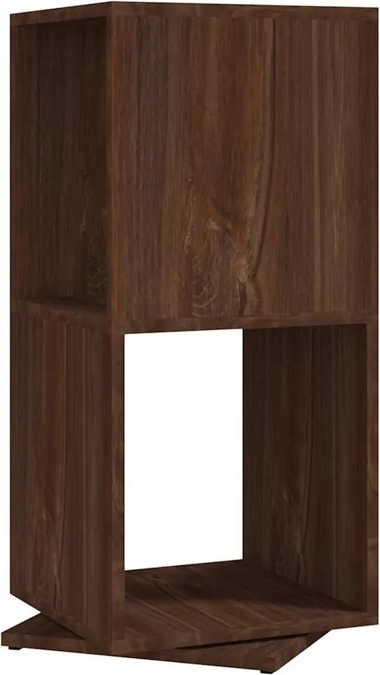 Otočná skříňka hnědý dub 34,5x34,5x75,5 cm kompozitní dřevo 339563