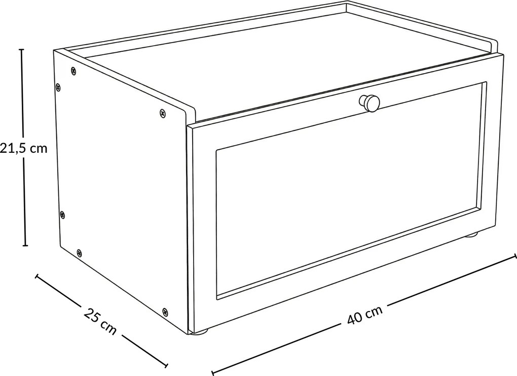 Bambusový chlebník VITRINE, 25 x 40 x 21,5 cm