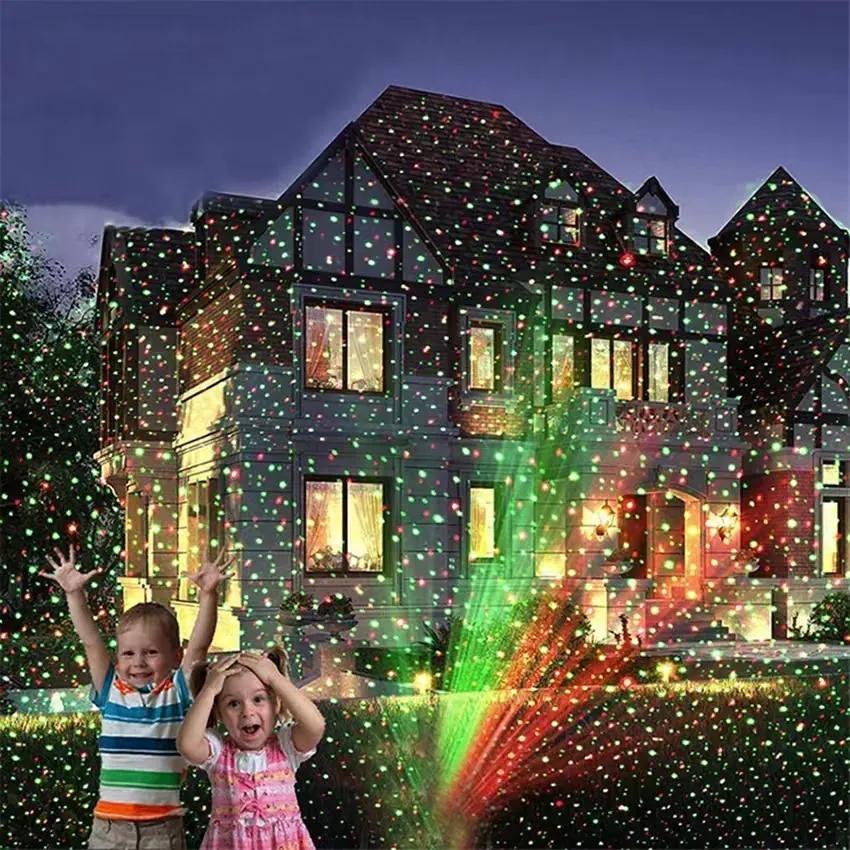 Venkovní dekorativní projektor - hvězdná obloha, různé vánoční motivy, dálkový ovládač