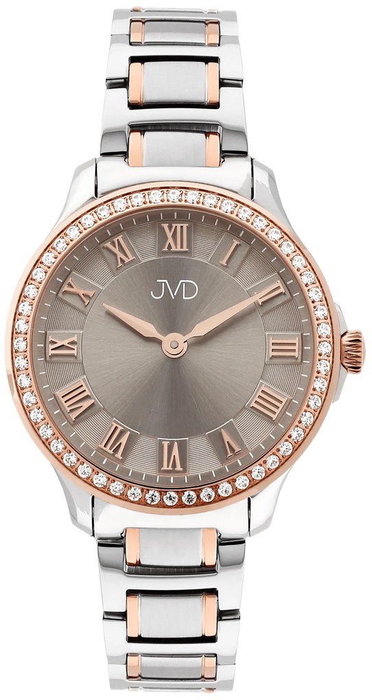 Dámské luxusní nerezové hodinky JVD JG1022.2 se švýcarským strojkem