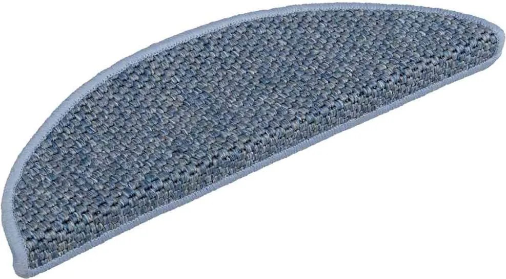Samolepící nášlapy na schody vzhled sisal 15 ks 56x17x3cm modré 326862