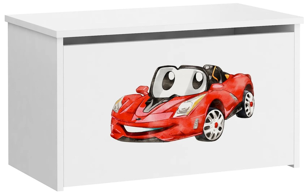 ADRK Úložný box DARIA W-RED-CAR, bílá