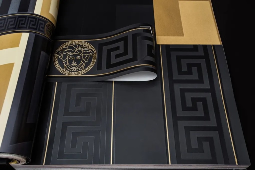 93522-4 Luxusní omyvatelná vliesová bordura na zeď Versace, velikost 13 cm x 5 m