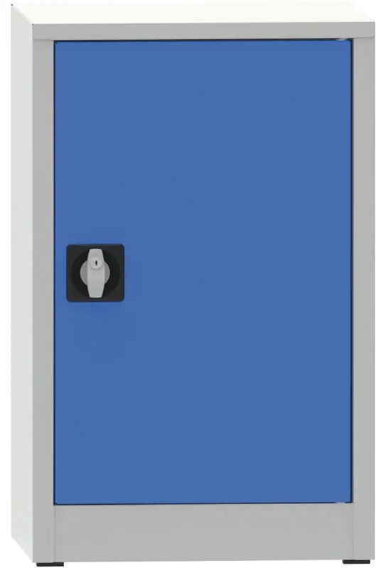 Dílenská policová skříň na nářadí KOVONA, 1 police, svařovaná, 508 x 400 x 800 mm, šedá / modrá