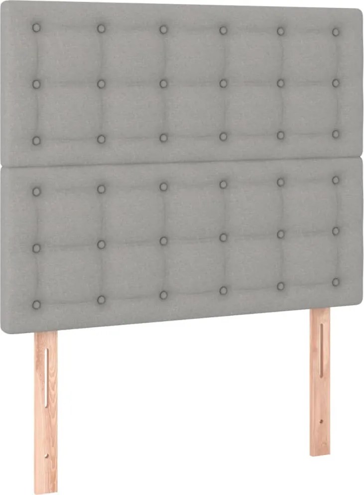 Box spring postel s matrací světle šedá 120 x 200 cm textil 3137461