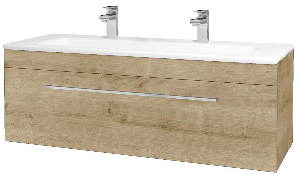 Dřevojas Koupelnová skříň ASTON SZZ 120 Varianta: N01 Bílá lesk / Úchytka T01 / D02 Bříza