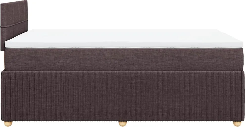 Box spring postel s matrací tmavě hnědá 120x200 cm textil 3289726