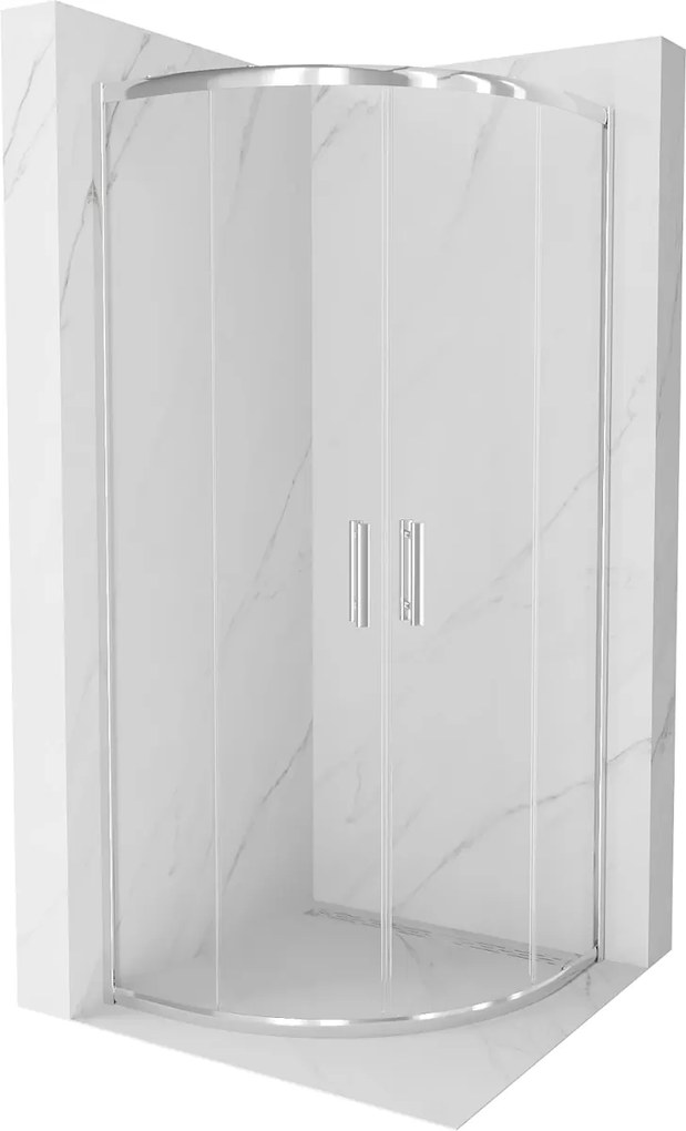 Sprchový kout MEXEN RIO polokruhový transparentní, 90x90 cm