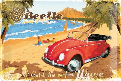 Nostalgic Art Plechová cedule – VW Beetle Ready for the Beach 20x30 cm