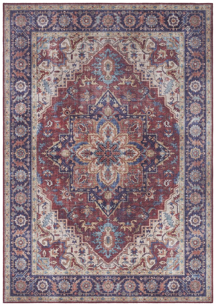 Hanse Home, Kusový koberec Asmar 104000 Plum/Red, 160x230, červená, chodba / předsíň