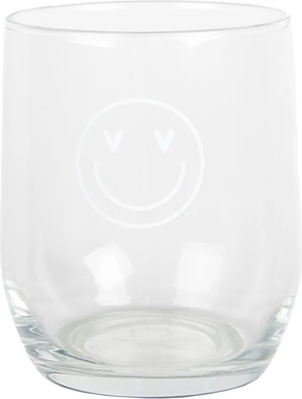 Sklenička se smajlíkem Heart & Smile - Ø 8*9 cm / 300 ml
