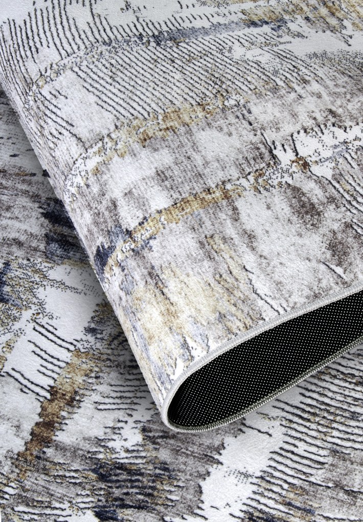 ELLE Decoration, Kusový koberec Imagination New 106037 Anthracite/Gold z kolekce Elle, 120x160, šedá, ložnice