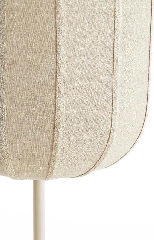 Krémová stojací lampa s textilním stínidlem (výška 165 cm) Solune – Light & Living