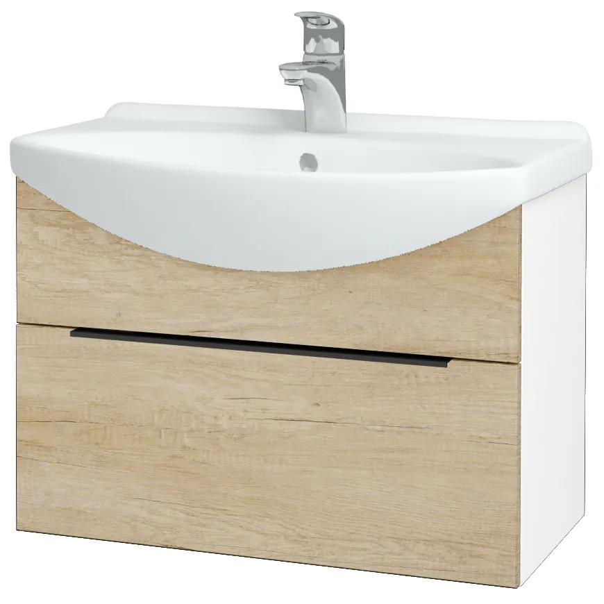 Dřevojas Koupelnová skříň TAKE IT SZZ 65 Varianta: N01 Bílá lesk / Úchytka T01 / D05 Oregon
