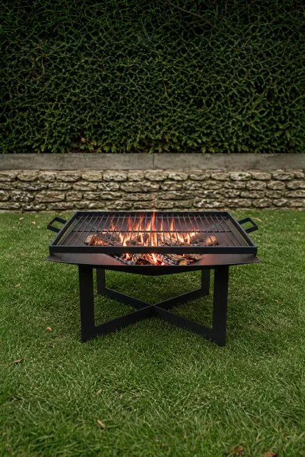 IQ Garden Čtvercové ohniště s roštem a víkem - 70 cm IGNIRA 327261