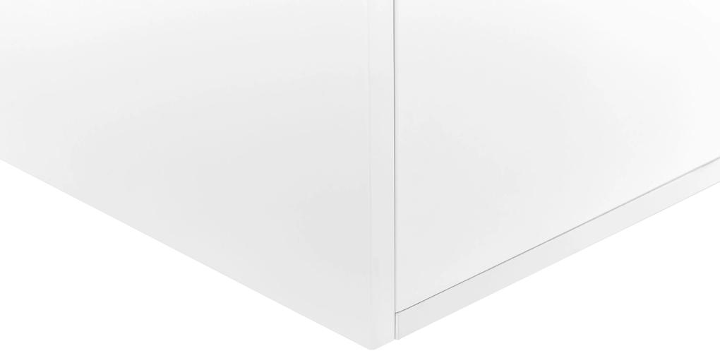 TV stolek bílý/světlé dřevo CHEVAL Beliani