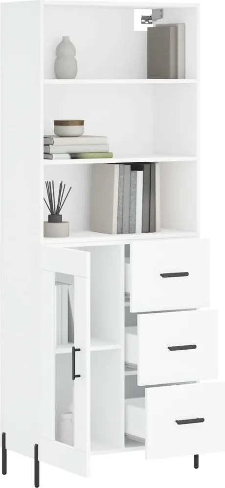 Skříň highboard bílá 69,5 x 34 x 180 cm kompozitní dřevo 3189517