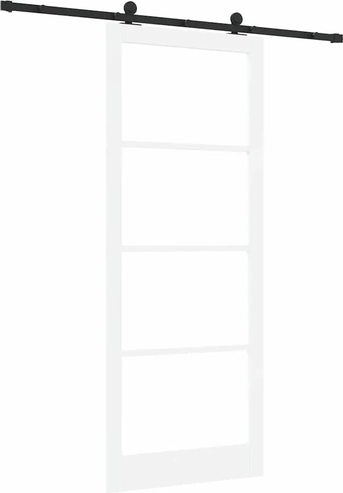 Posuvné dveře ORKDAL 93 x 232 cm Masivní borové dřevo a sklo 3332040