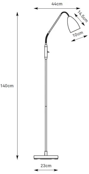 Markslöjd 108888 - LED Stmívatelná stojací lampa PATRO LED/4,9W/230V šedá