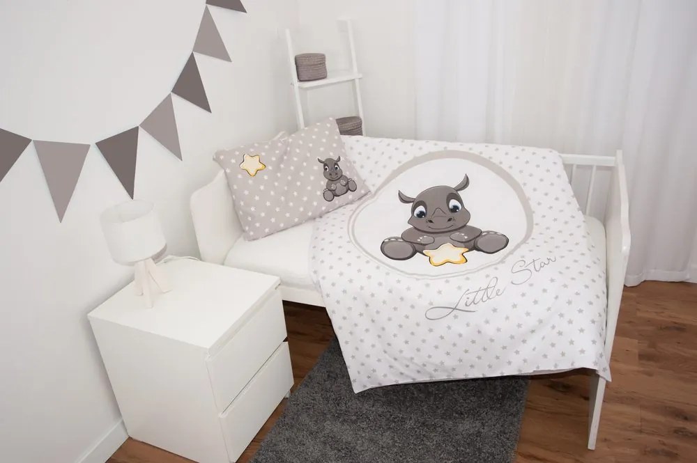 Povlečení pro miminka Nosorožec 100x135/40x60cm