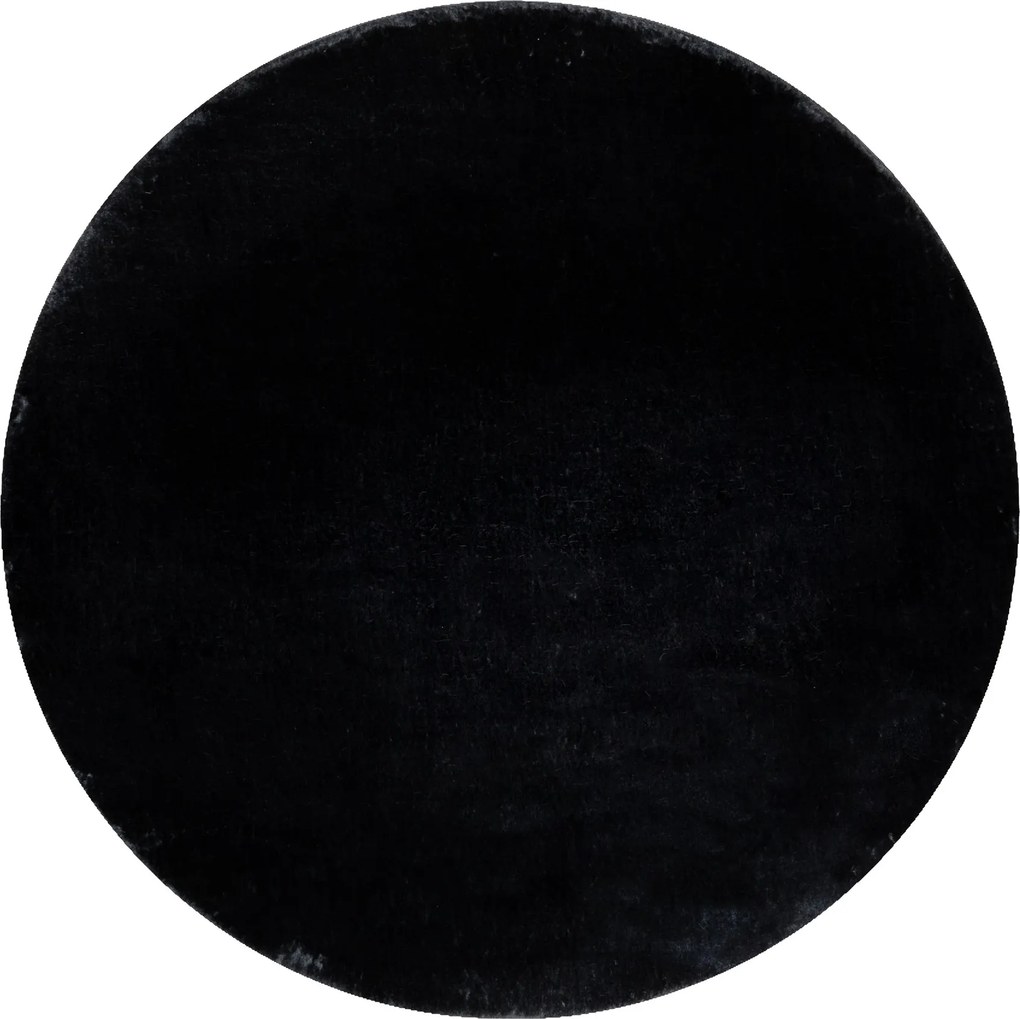 Dywany Łuszczów, Kusový koberec Visco Rabbit Dark grey 5 kruh, 200x200 (průměr) kruh, šedá, dětský pokoj